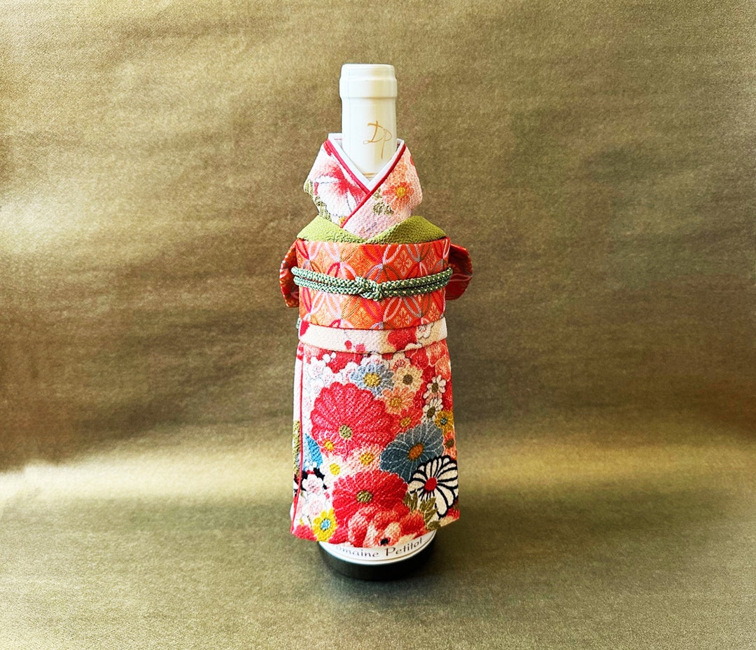 Kimono Wine Sake Bottle Cover for Wedding, Restaurant, Bar, Birthday ...