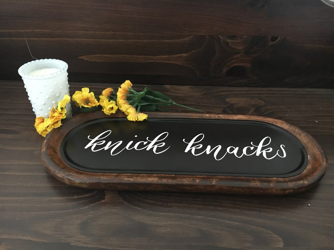 Wood and Metal Knick Knack Tray Decor - Etsy