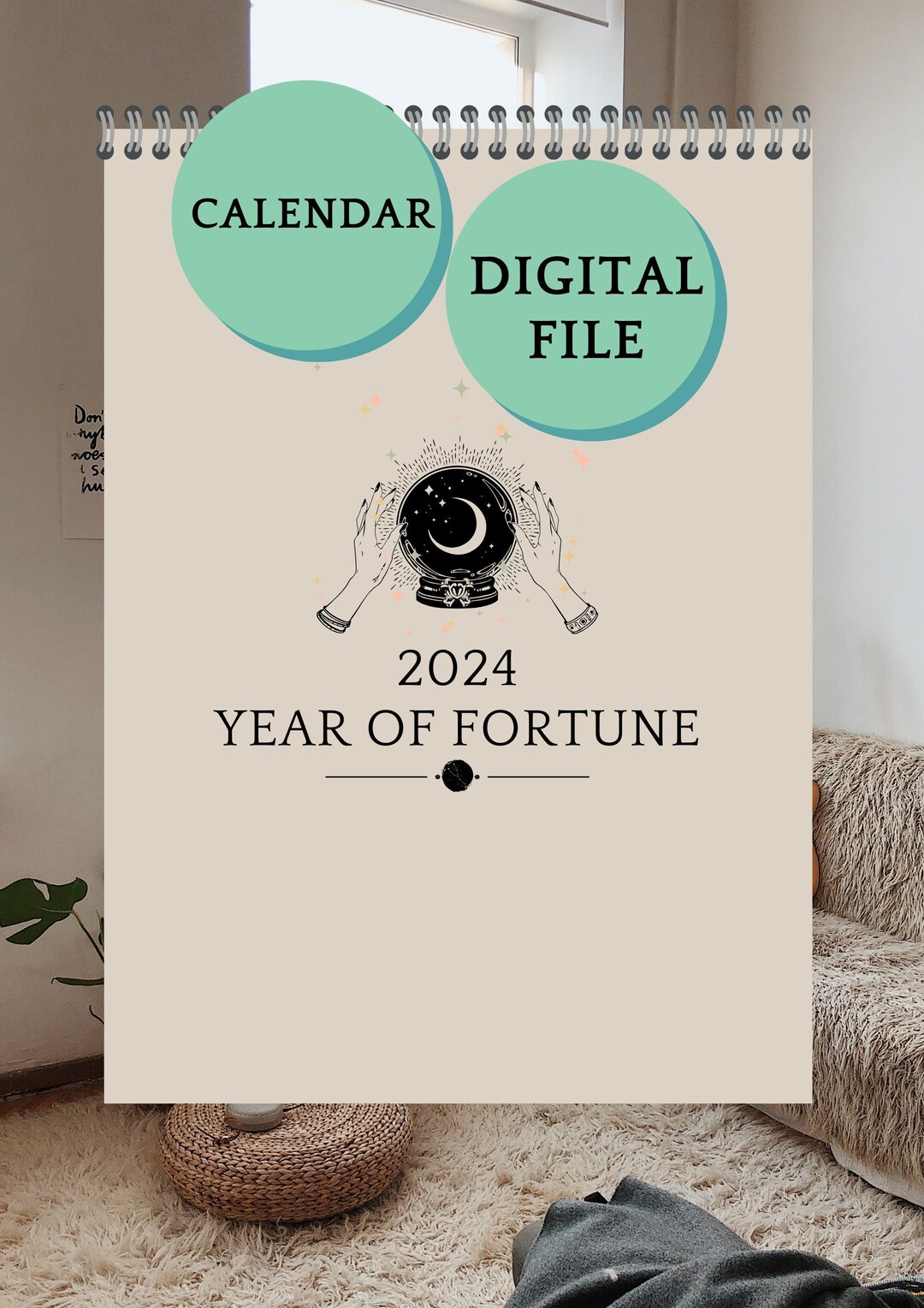 2024 Printable Fortune Tarot Card Calendar - Etsy