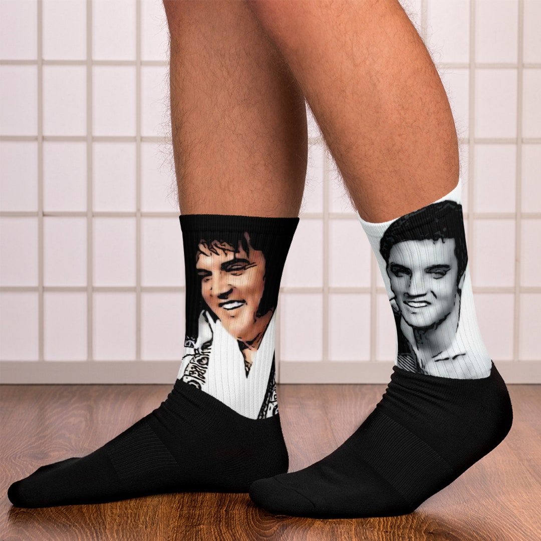 Young Elvis/fat Elvis Socks - Etsy