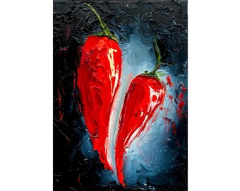 Chili Peppers Art | Etsy