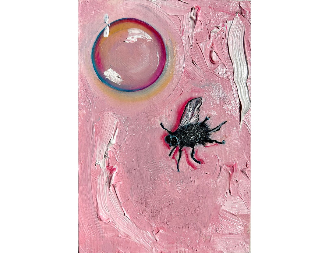 Fly Painting Original Oil Painting Fly Original Art Fly Artwork Impasto ...