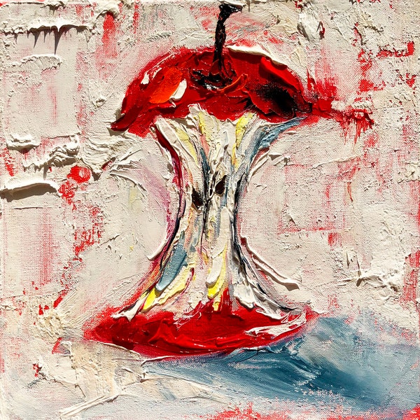 Apple Painting - Etsy