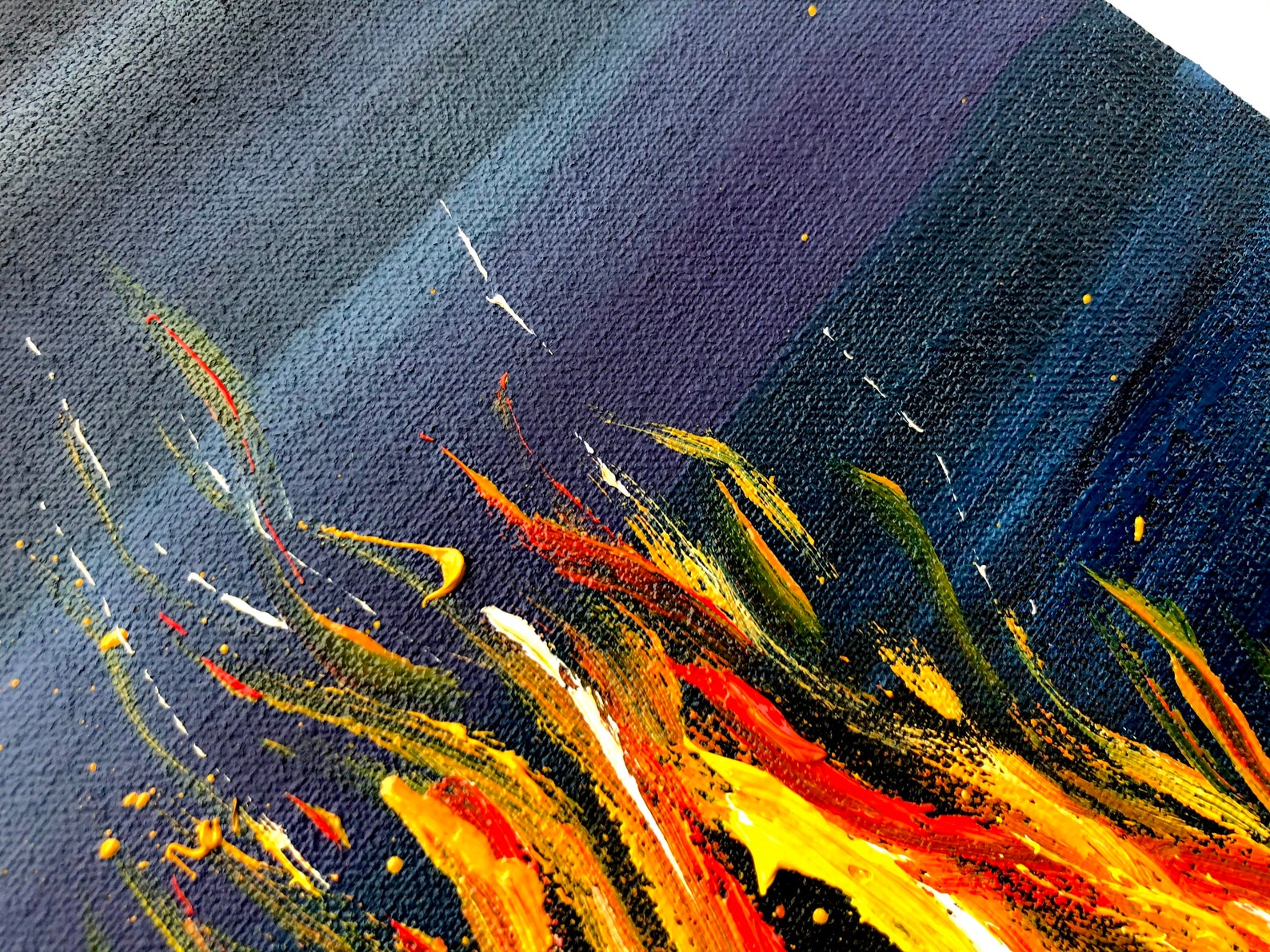 Bonfire Painting Original Oil Painting Bonfire Artwork Fire | Etsy