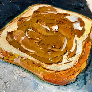 PB&J Toast Painting: Original Impasto Oil on Canvas - Etsy