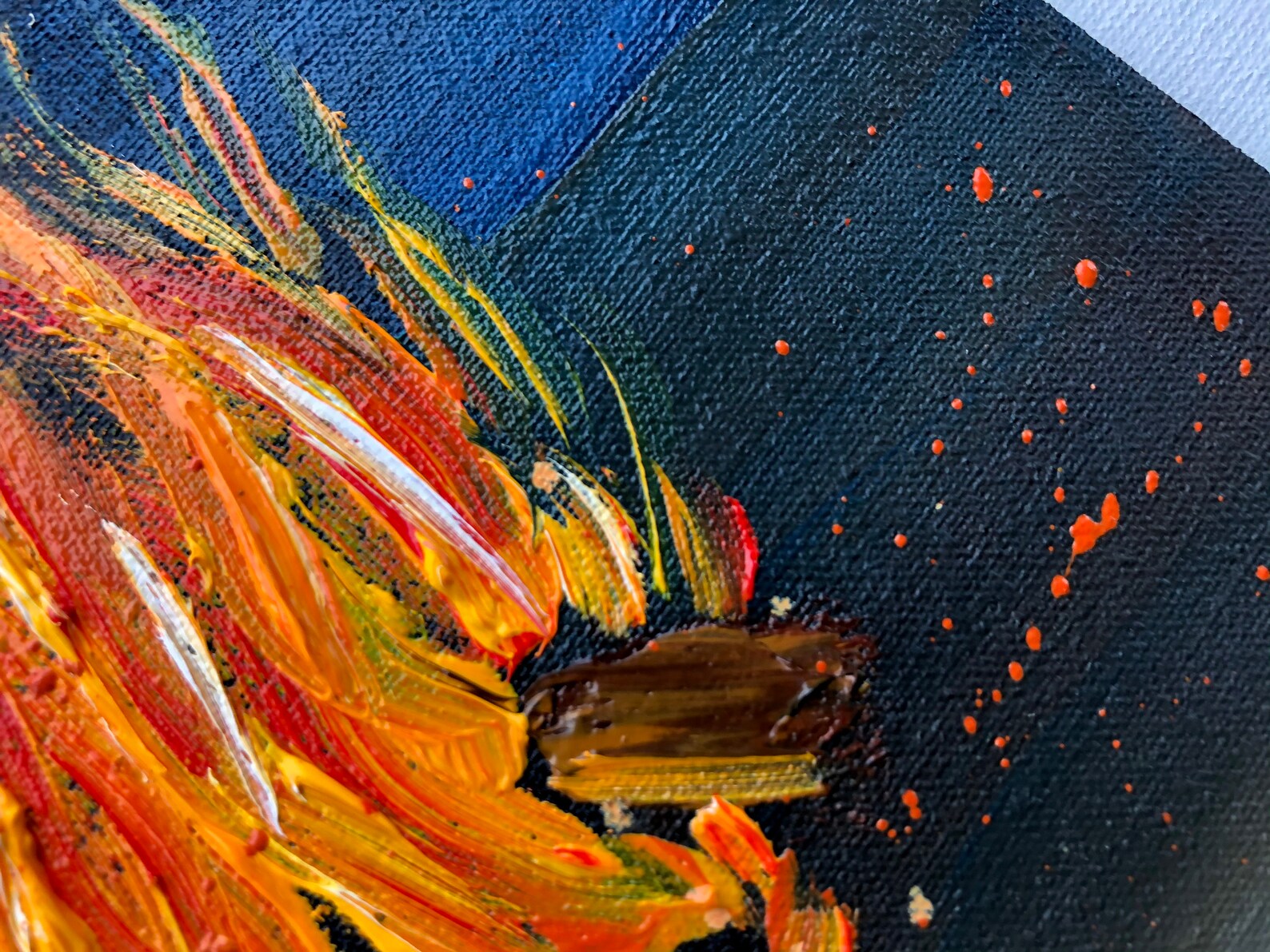 Bonfire Painting Original Oil Painting Bonfire Artwork Fire | Etsy