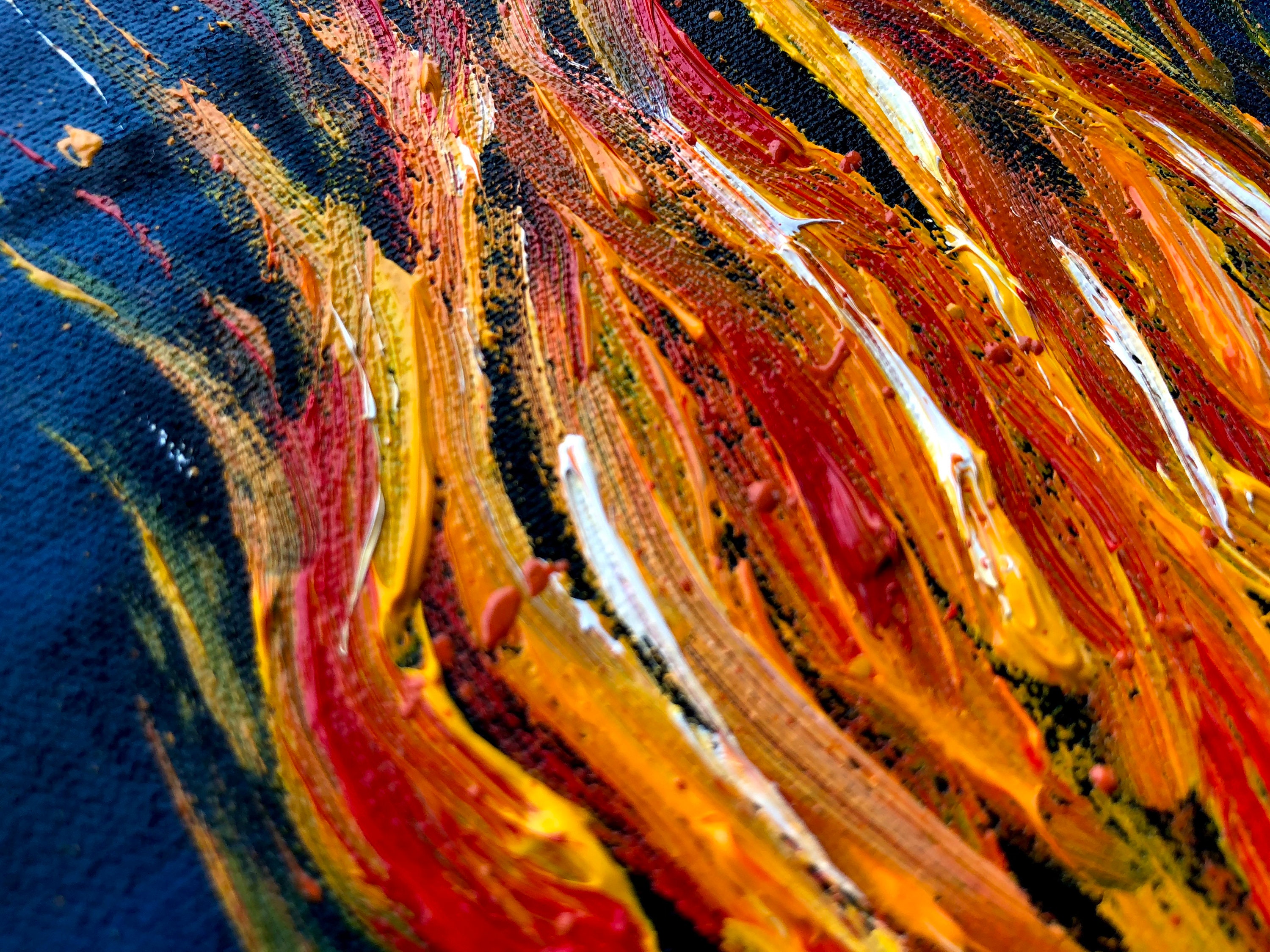 Bonfire Painting Original Oil Painting Bonfire Artwork Fire | Etsy