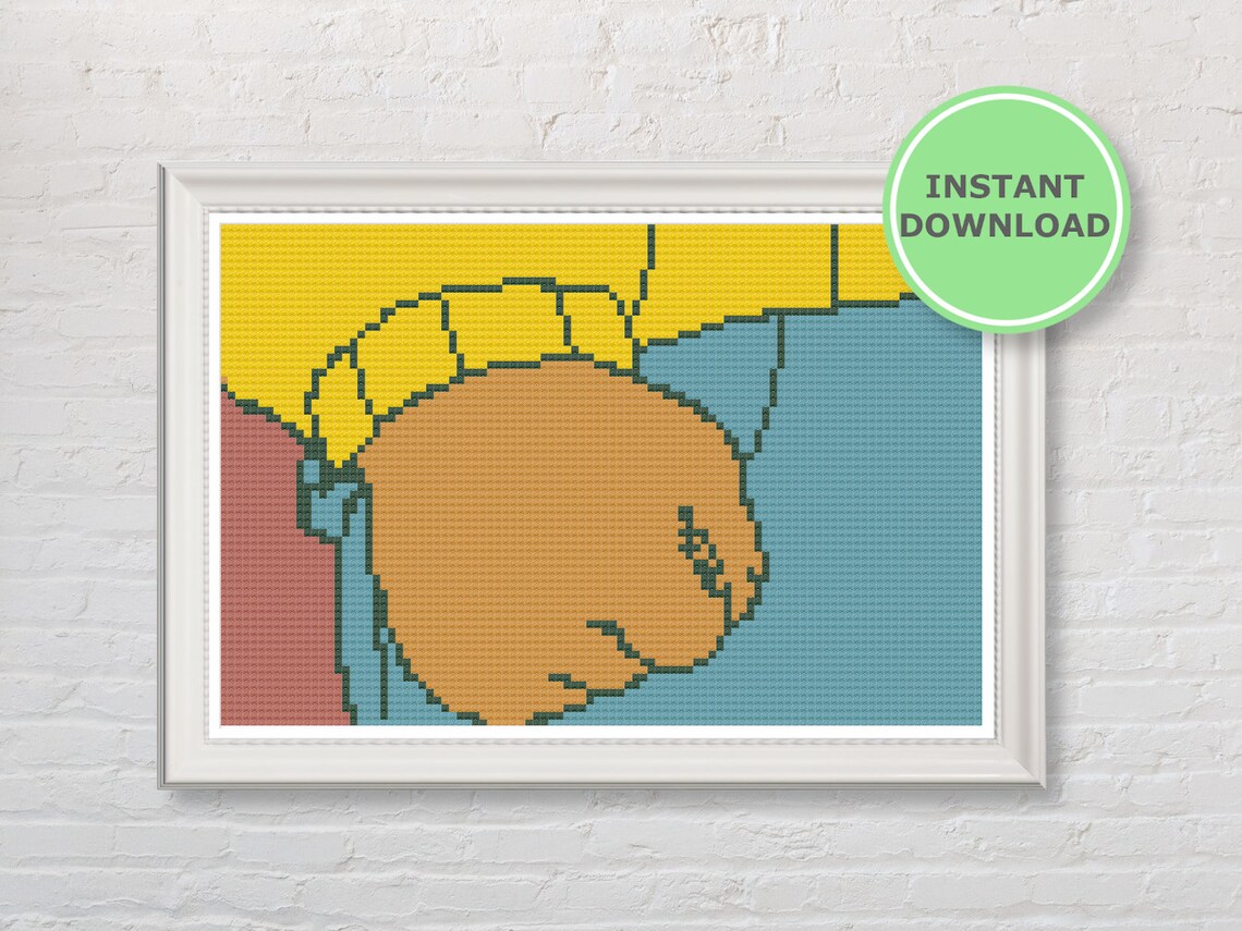 Arthur Clenched Fist Meme Cross Stitch Pattern Easy Counted Cross ...