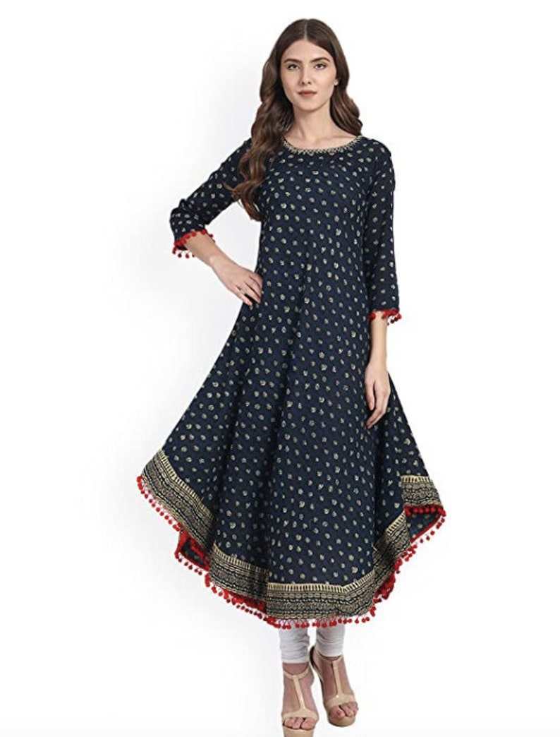 Indian Kurta Set for Women for Daily Wear Cotton Kurti Block | Etsy