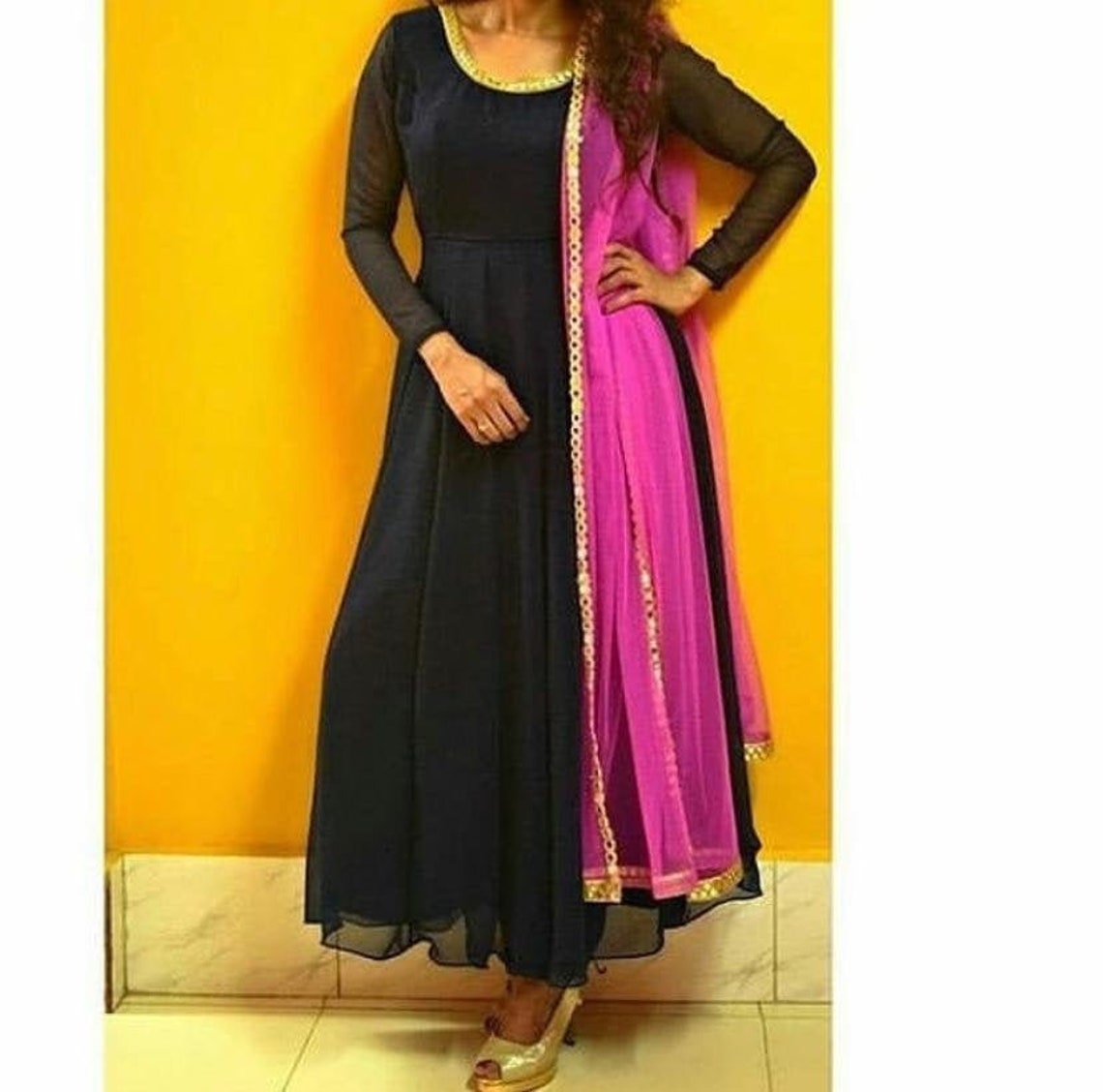 Indian Designer Black Suit With Heavy Dupatta Designer Salwar | Etsy