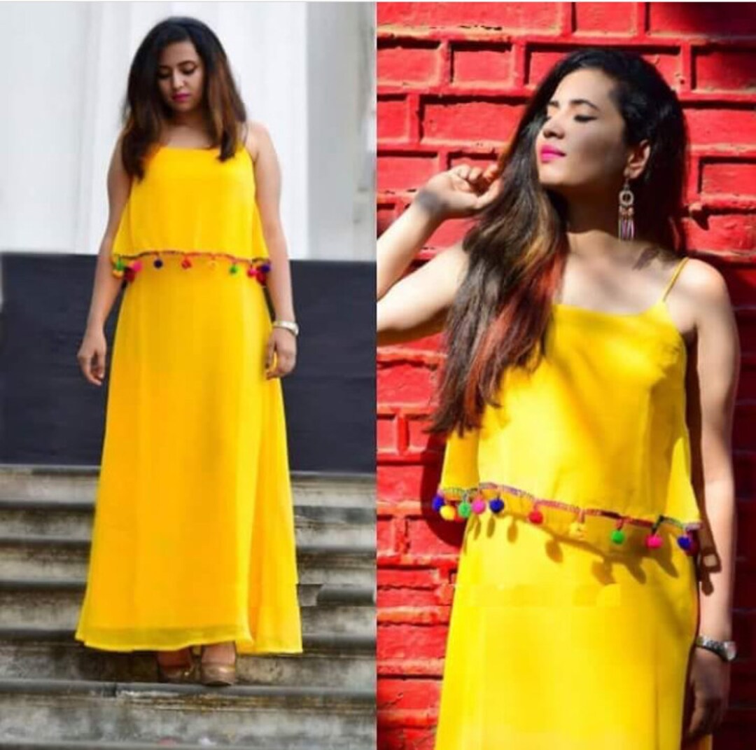 Indian Yellow Dress Salwar Suit Dupatta Wedding Party Wear Indian ...