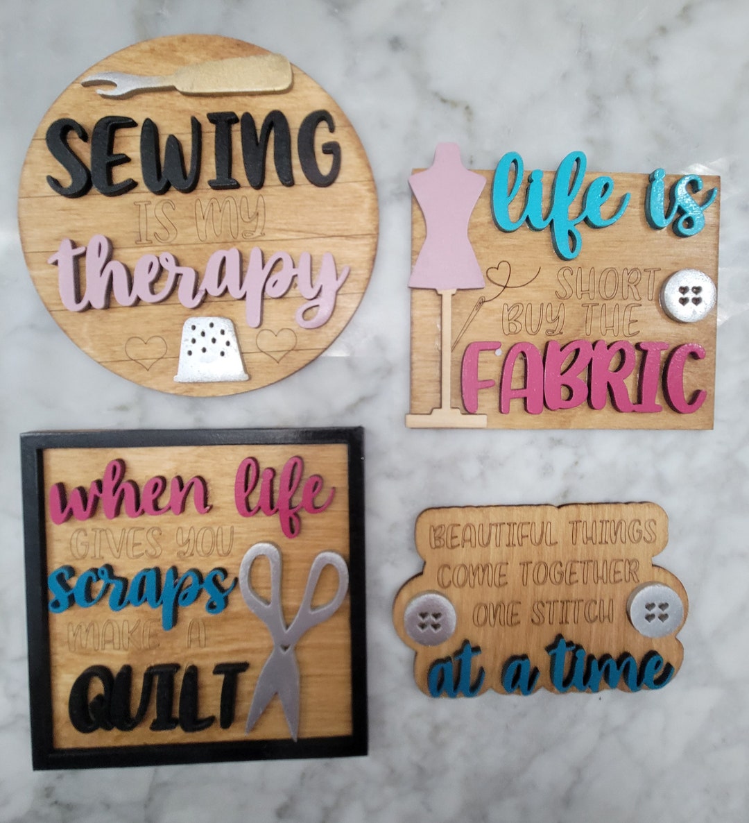 Seamstress Tiered Tray Signs, Sewing Lovers Gift, Sewing Sign, Sewing ...