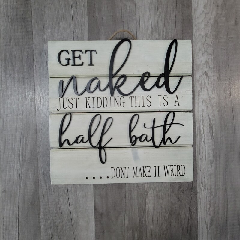 Half Bath Sign - Etsy