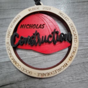 Construction Worker Christmas Ornament, Construction Worker Xmas ...