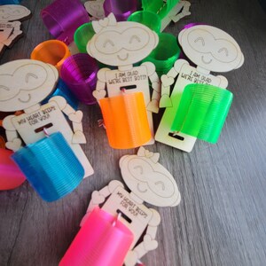 Robot Slinky Valentine Set of 6, Robot Valentines, Kid Valentines, Non ...