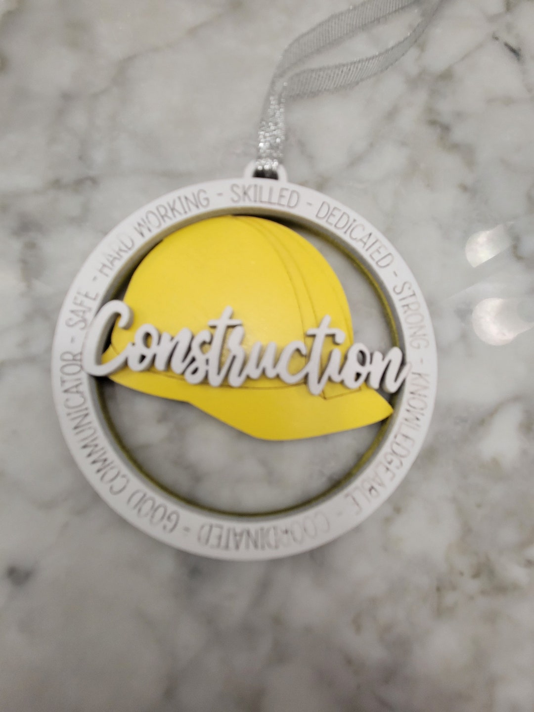 Construction Worker Christmas Ornament Construction Worker - Etsy