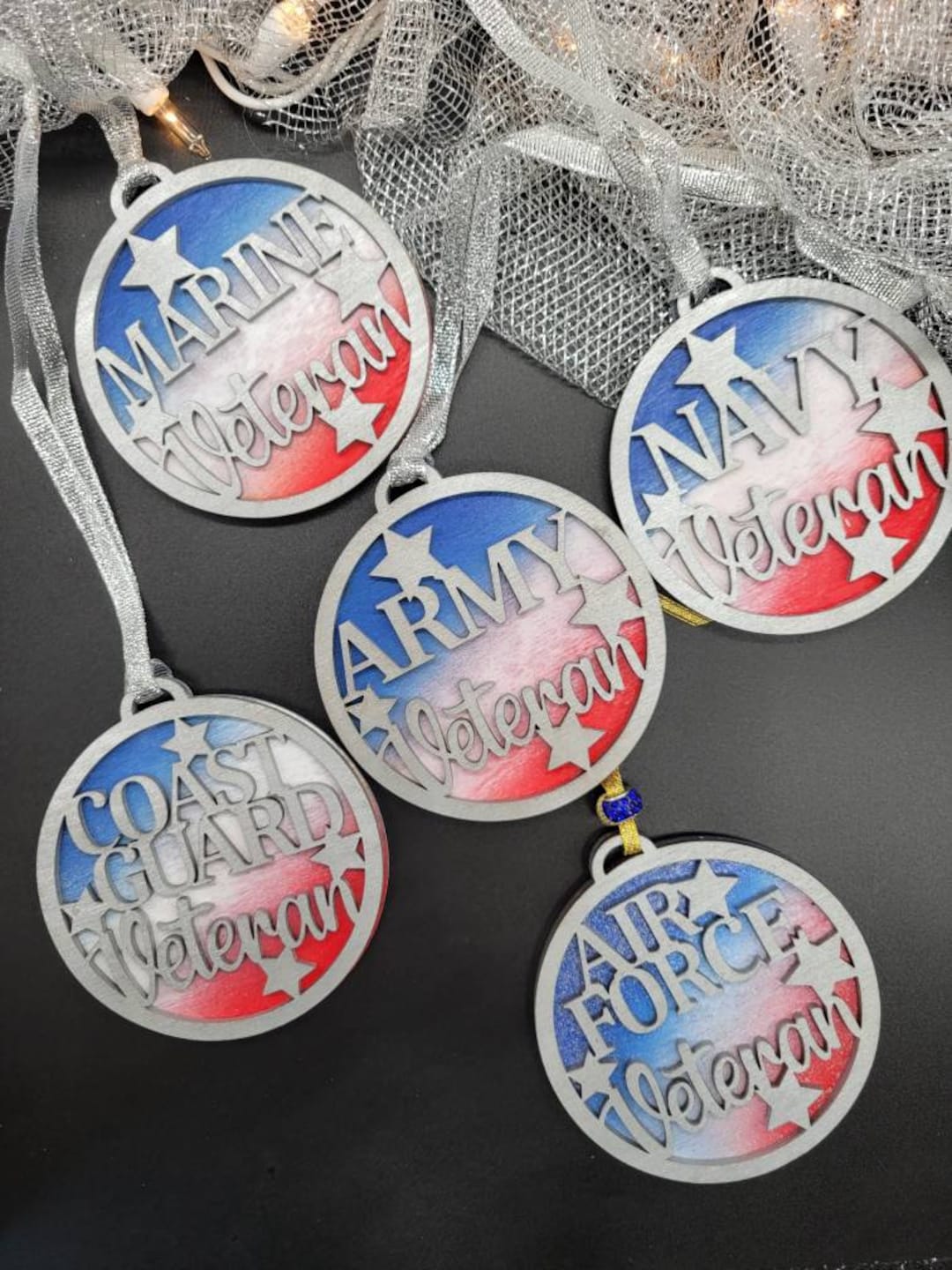 Military Veteran Christmas Ornament, Military Veteran Soldier Xmas Gift ...