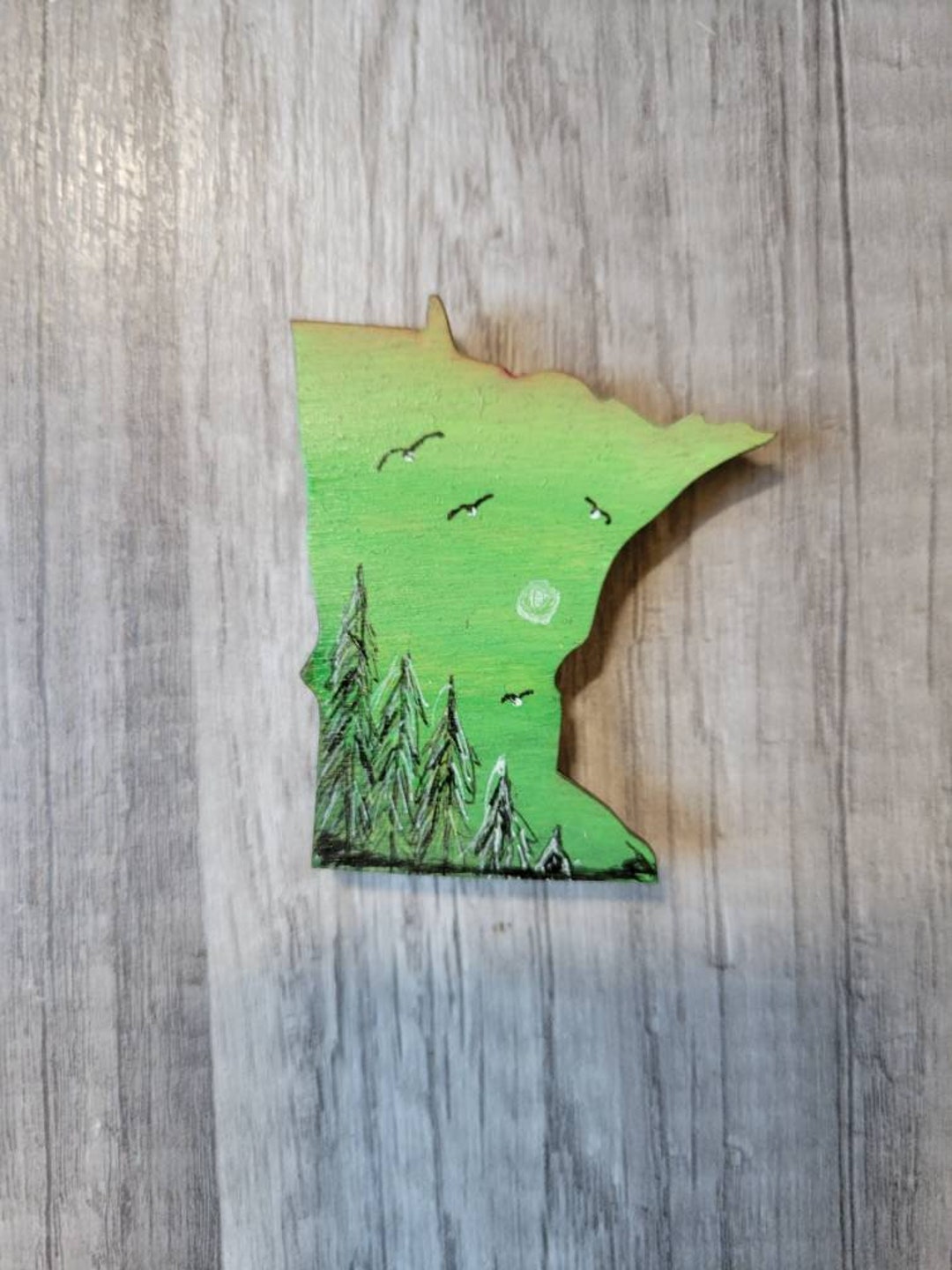 Minnesota Trees Magnet, Refrigerator Magnet, Mn Trees Magnet, Mn Gift ...