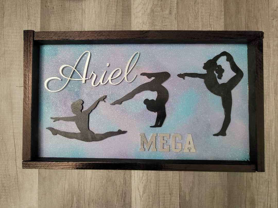 Custom Gymnast Painted Sign, Gymnast Gallery Wall, Gymnastics Decor ...