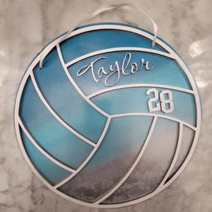 Custom Girls Volleyball Name Sign, Custom Girls Volleyball Door Sign ...