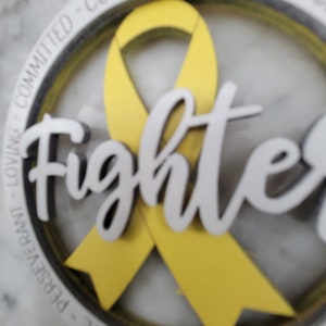 Bone Cancer Fighter Ornament, Cancer Ribbon Survivor Ornament, Sarcoma ...