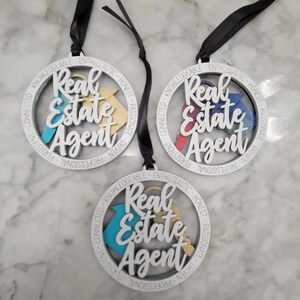 Realtor Christmas Ornament, Realtor Xmas Ornament, Realtor Xmas Gift ...