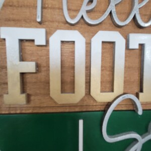 Hello Football Season Door Sign, Football Room Decor, Football Wall ...