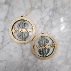 Accountant Christmas Ornament, Accountant Xmas Ornament, Cpa Xmas ...