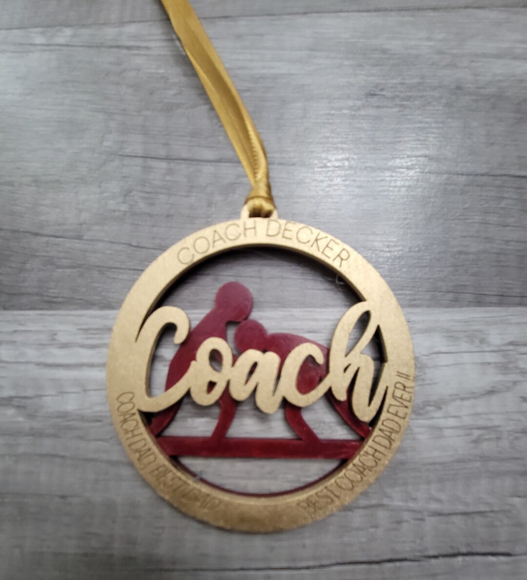 Wrestling Coach Christmas Ornament, Wrestling Coach Xmas Ornament ...