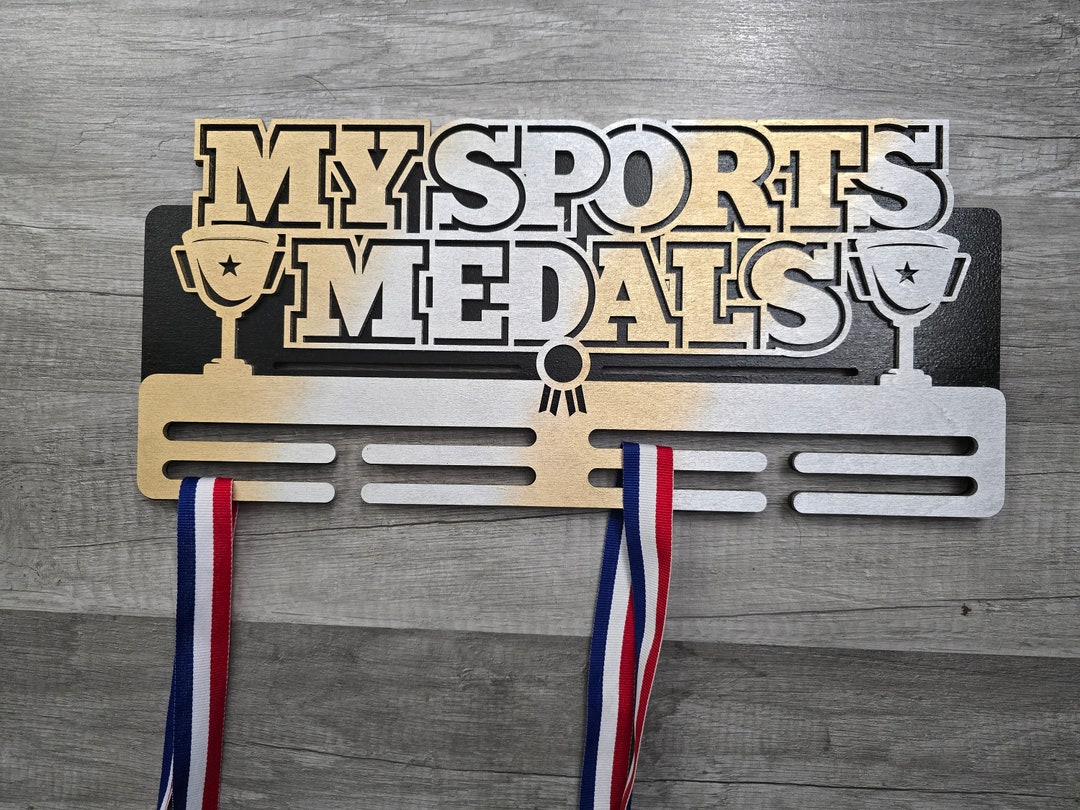 Sports Medals Holder, Sports Ribbon Display, Sports Awards Wall Hanger ...