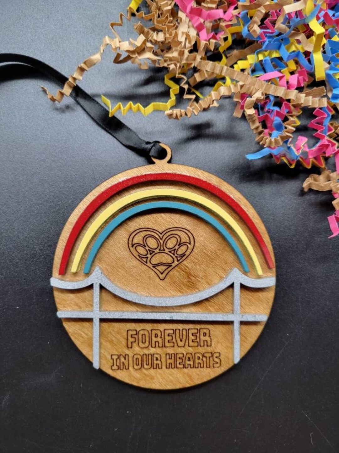 Rainbow Bridge Christmas Ornament, Rainbow Bridge Xmas Ornament, Custom ...