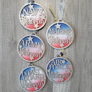 Military Veteran Christmas Ornament, Military Veteran Soldier Xmas Gift ...