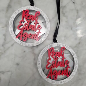 Realtor Christmas Ornament, Realtor Xmas Ornament, Realtor Xmas Gift ...
