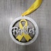 Bone Cancer Fighter Ornament, Cancer Ribbon Survivor Ornament, Sarcoma ...