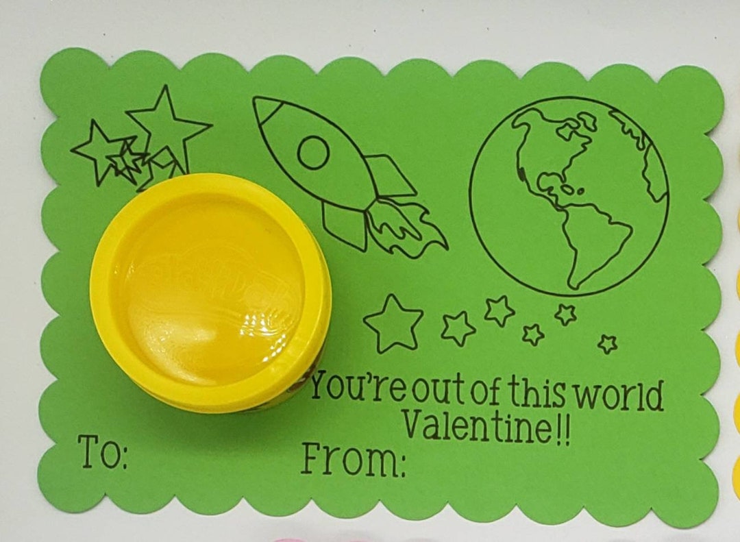 Rocket Valentines, Playdough Valentines, Kid Valentines, Classroom ...