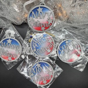 Military Veteran Christmas Ornament, Military Veteran Soldier Xmas Gift ...
