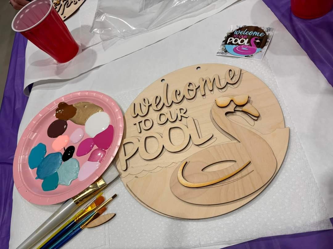 Welcome to Our Pool Sign, Diy Pool Sign, Paint Yourself Welcome to Our ...