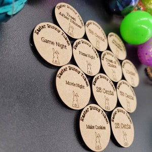 Custom Easter Egg Tokens, Easter Egg Fillers, Easter Egg Hunt, Bunny ...