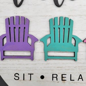 Sit Relax Enjoy Welcome Sign, Housewarming Gift, Lawn Chair Welcome ...