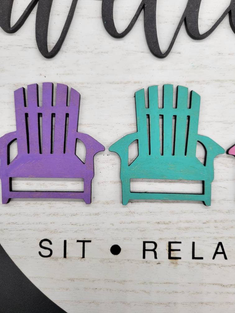 Sit Relax Enjoy Welcome Sign Housewarming Gift Lawn Chair | Etsy
