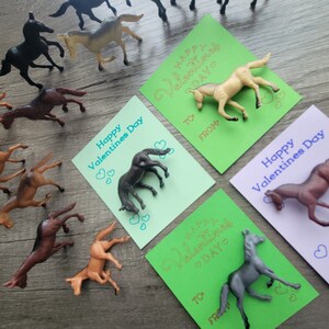 Horse Valentines Set of 4, Horse Valentines, Boy Valentines, Girl ...