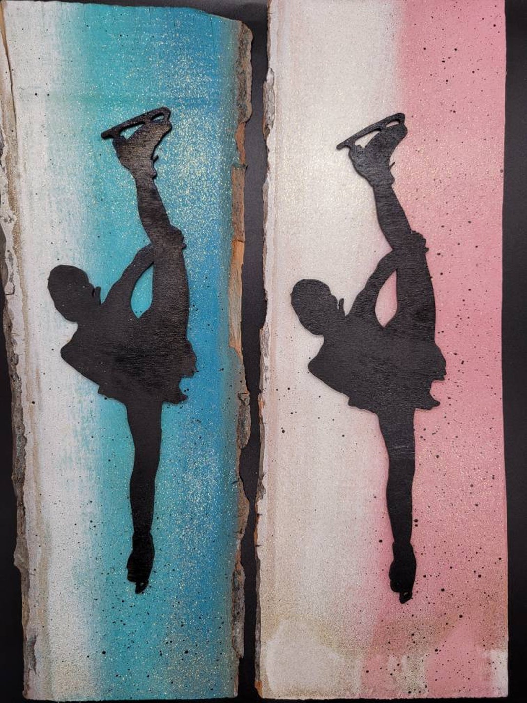 Girls Figure Skating Wall Sign, Figure Skating Painting, Girls Ice ...