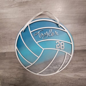 Custom Girls Volleyball Name Sign, Custom Girls Volleyball Door Sign ...