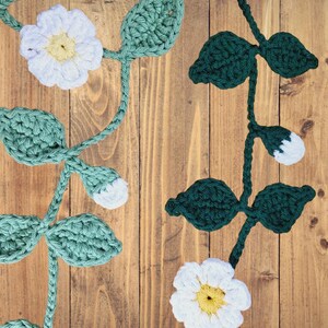 Contains 10 String Units / Vine Strips / Crochet Vine Garland / Daisy ...