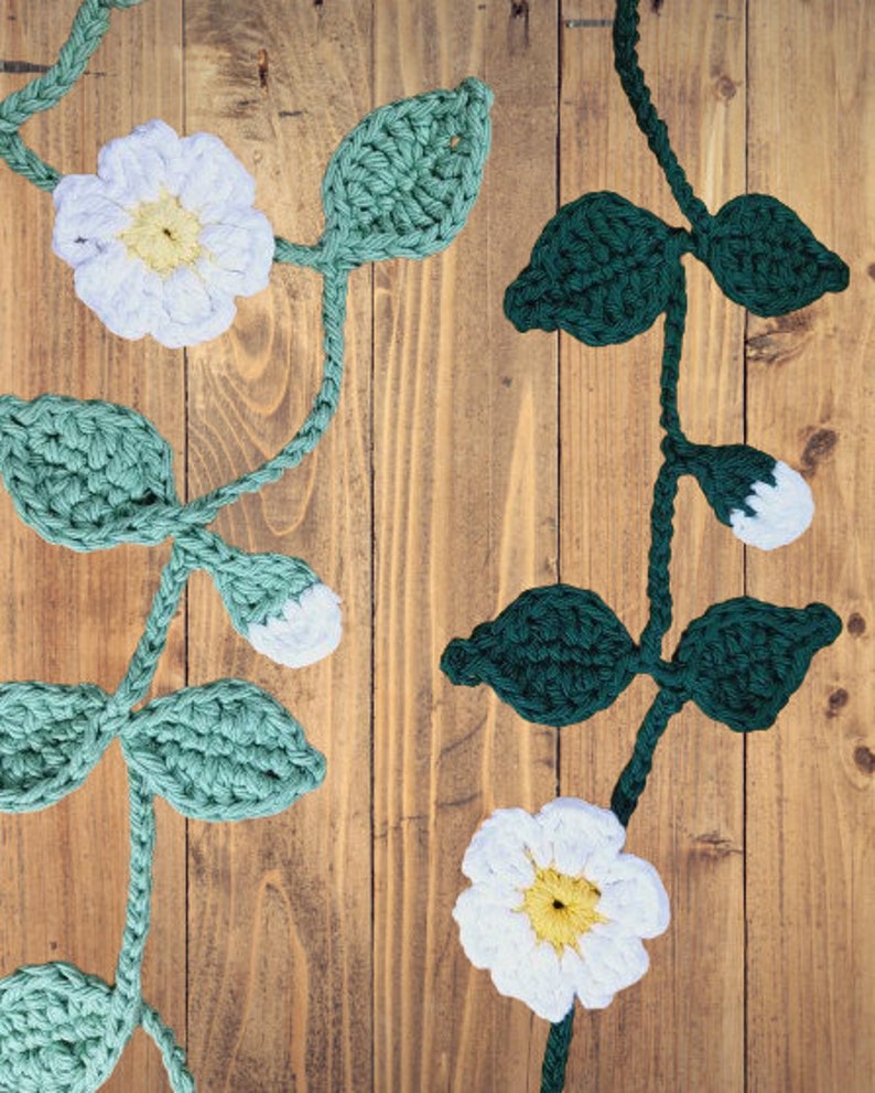 Contains 10 String Units / Vine Strips / Crochet Vine Garland / Daisy ...