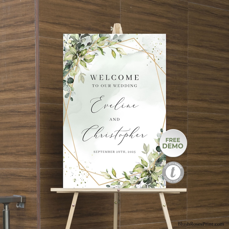 Wedding Welcome Sign Template Large Format Welcome Sign | Etsy