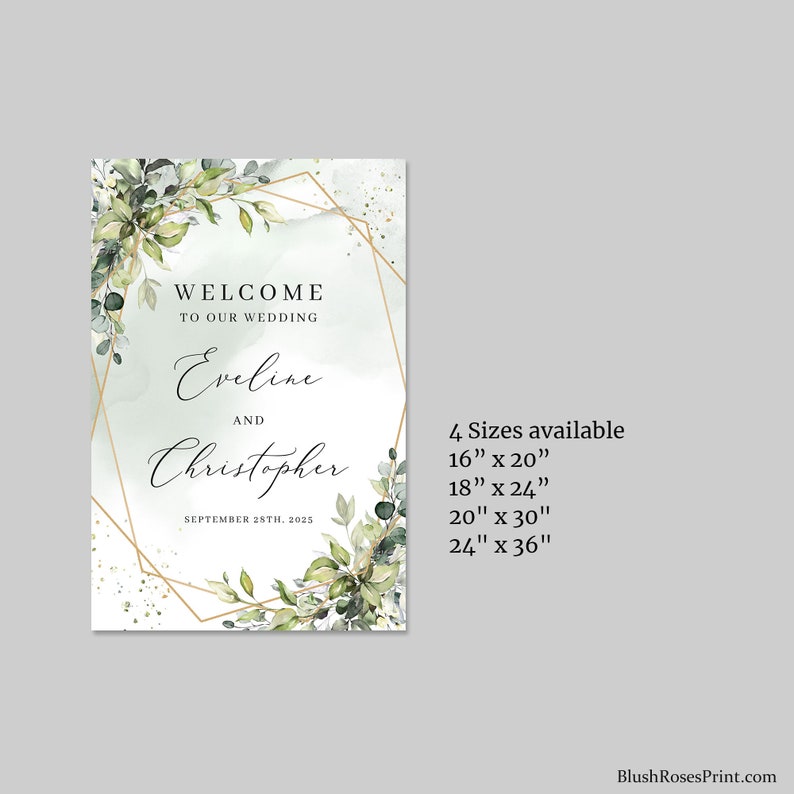 Wedding Welcome Sign Template Large Format Welcome Sign | Etsy