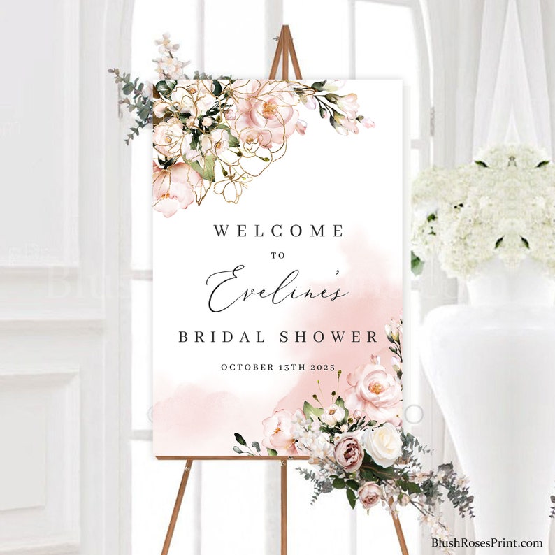 Boho Bridal Shower Welcome Sign Template Fully Editable - Etsy