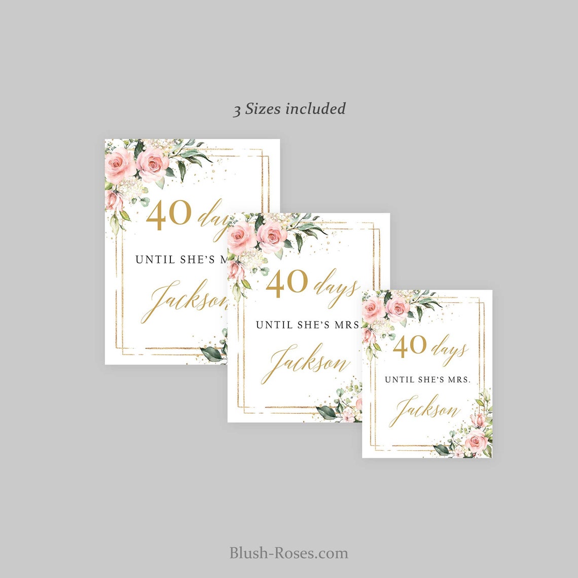 Boho Bridal Shower Countdown Sign Editable Printable Template | Etsy