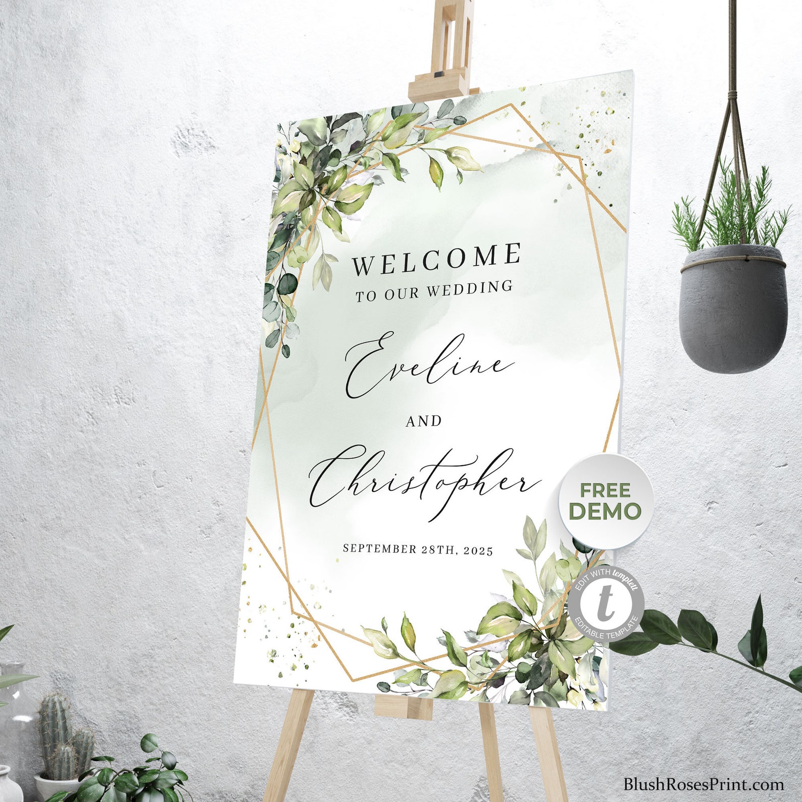Wedding Welcome Sign Template Large Format Welcome Sign | Etsy
